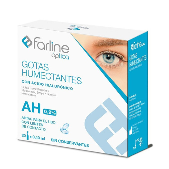 Comprar farline gotas humectantes 0,2 ah , 20 x 0,40 ml a precio online