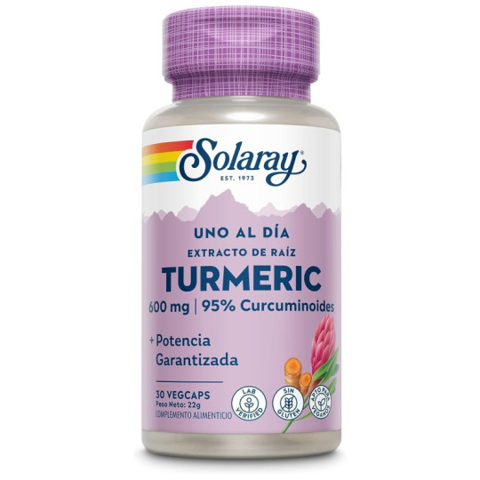 Comprar solaray turmeric 600 mg, 30 cápsulas vegetales a precio online